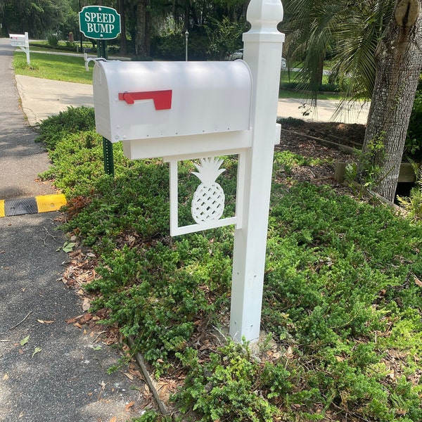 Pineapple Mailbox Bracket: Weatherproof Tropical Beach House Outdoor ...