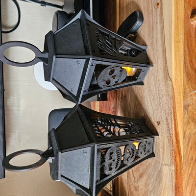 Halloween Lantern Laser Cut File 3D Glowforge Cricut SVG DXF for Plasma ...