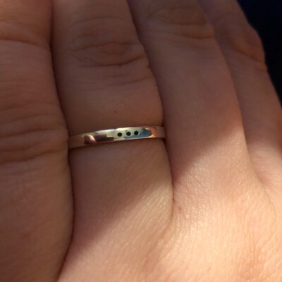 Morse Code Ring Personalized Hand Stamped Initial Ring Monogram ...