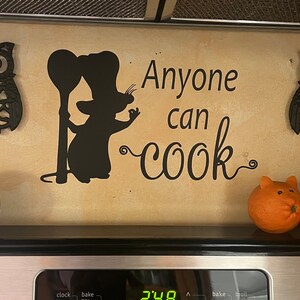 Remy With Optional Chef Hat Vinyl Wall Decal, Disney Wall Decal, Disney ...