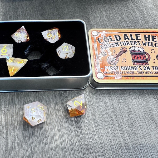 Panda-monium Dice Box and Panda Dice Set, 7 Polyhedral Dice for Tabletop Roleplaying Games, Dnd ...