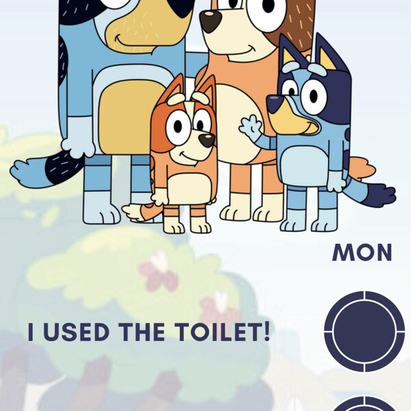 Bluey Potty Chart | Bluey Reward Chart | Toilet Training | Potty ...