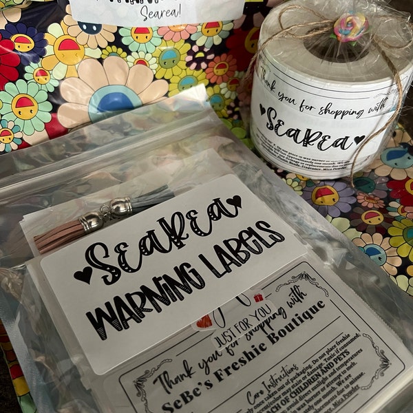 ROLL OF 250 - Large Car Freshie Warning Labels, Custom Warning Labels ...