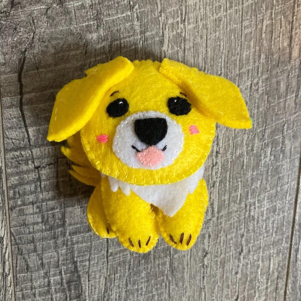 PDF PATTERN: Golden Retriever Felt Dog Pattern. Felt Cute Dog.felt Dog ...