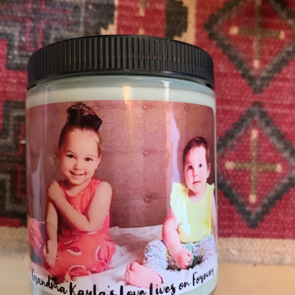 Personalized Photo Candle, Custom Photo Candle, Picture Candle, Add a ...