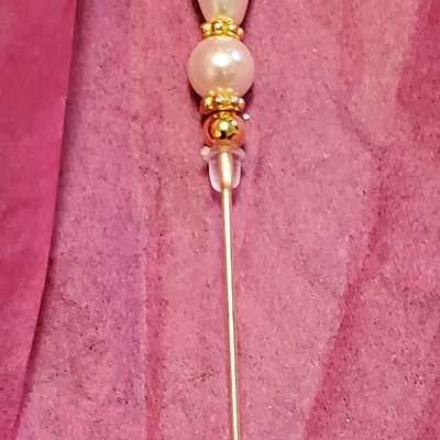 Beautiful Long Pearl Hat Pins in a Choice of Designs Silver - Etsy