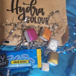 Jazzy Berry Pink Shimmer Watercolor Half Pan Watercolor | Etsy