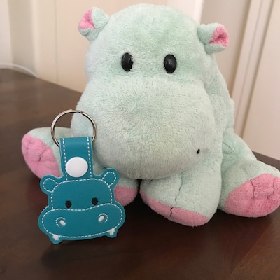 Hippo Keychain Hippopotamus Keychain Hippo Keyring Hippo - Etsy