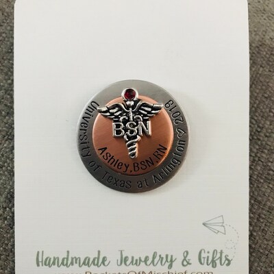 BSN Pins for Nurse Graduation Nursing Pin for Pinning Ceremony BSN ...