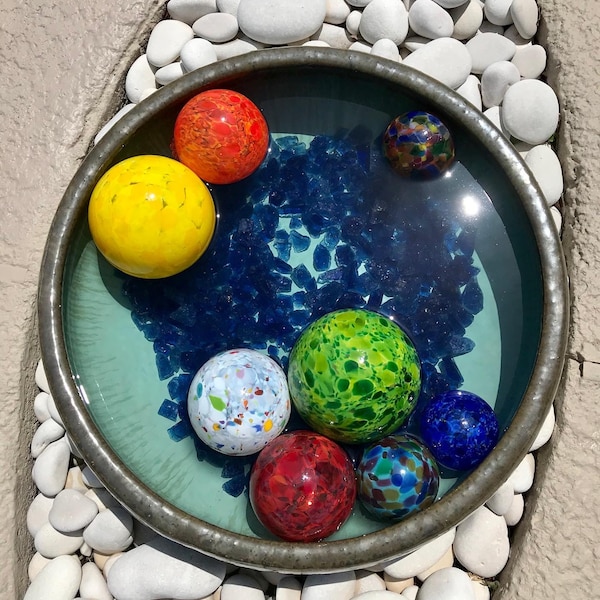 Pond Floats. Red Blown Glass. Available in 3 Inches, 4 Inches, 5 Inches ...