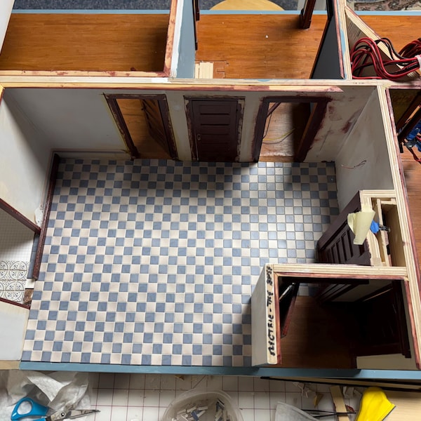 Miniature Stone Tiles, Crafts Wall Mosaics, 1:12 Scale Small Square ...