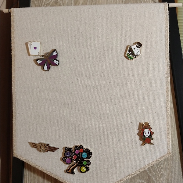 Premium Large Pin Display, Pin Badge Display, Canvas Pennant, Enamel ...