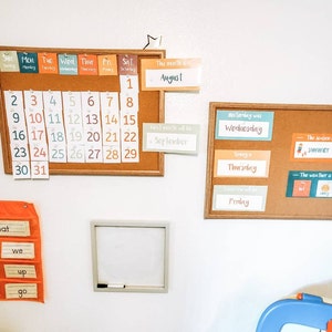 Morning Board Printable Activity Toddler Kids Homeschool Weather Chart ...