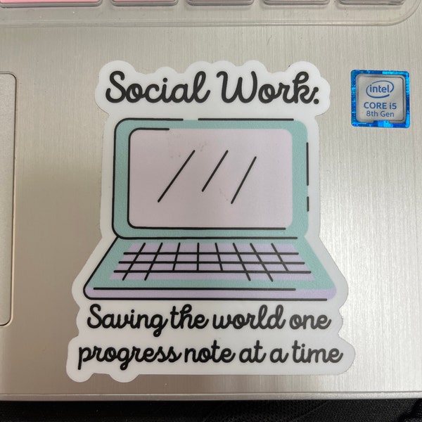 Social Work Sticker, Progress Notes, Social Worker Decal, Casework ...