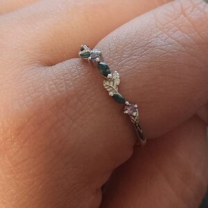 Color Changing Gemstone Ring, 6x8mm Emerald Cut Alexandrite Wedding ...