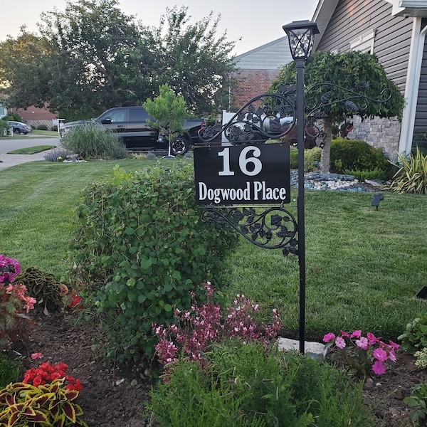 Personalized Reflective Address Sign: Solar Light, High-visibility ...