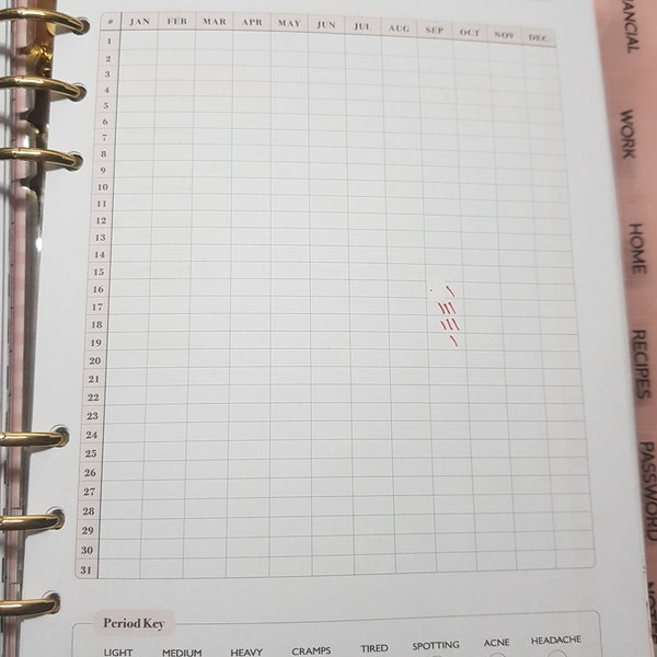 Period Tracker Printable, Menstrual Cycle Planner, Period Tracking ...