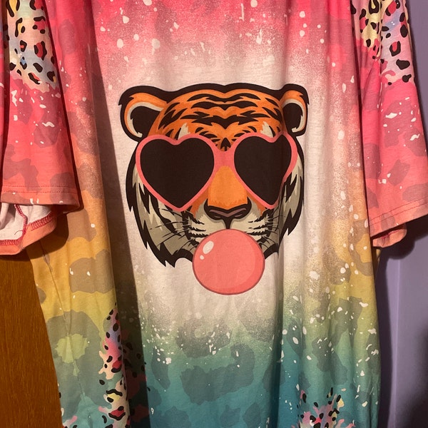 Tigers and Bubbles, Spirit Shirt, Tiger Mascot, Cute Tiger, Girls Shirt ...