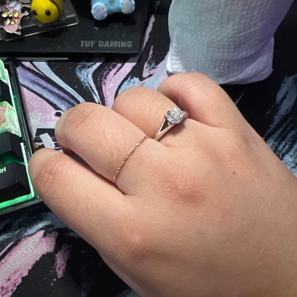 Raso Chain Ring, Soft Ring, Minimalist Ring, Dainty Ring, Chain Ring ...