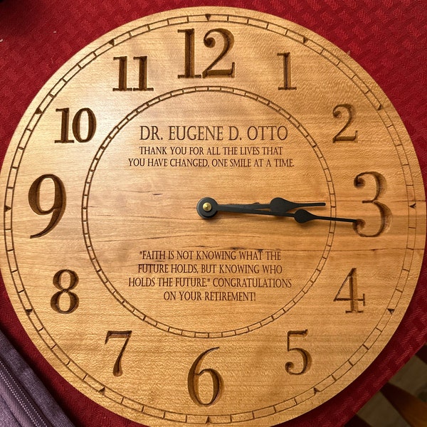 Personalized Wall Clock, Custom Clock, Engraved Wood Clock for Wedding ...