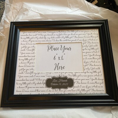 First Dance Lyrics Frame Mother Son Dance Lyric Picture Frame - Etsy