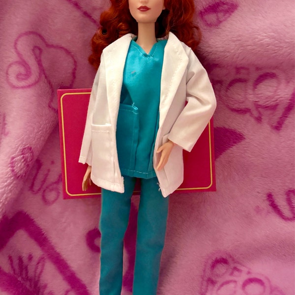 White Two Pocket Lab Coat-will Fit 11.5"dolls - Etsy