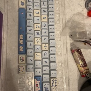 Chinchilla Blue Keycaps 148 Artisan Keycaps Set Ergonomic Thick PBT ...