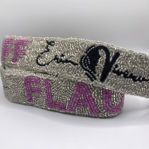 Beaded Letter Customized Coin Pouch Bag , Money Bag, Change Purse ...