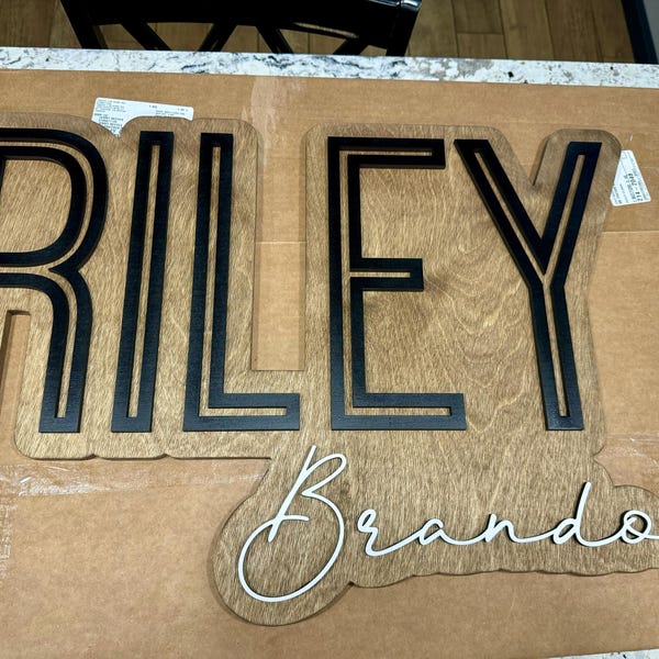 Large Custom Wood Name Sign, Nursery Name Sign, Boho Girl Name Sign ...