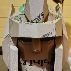 Cardboard Robot Helmet Template. DIY Printable Pattern for Creating ...