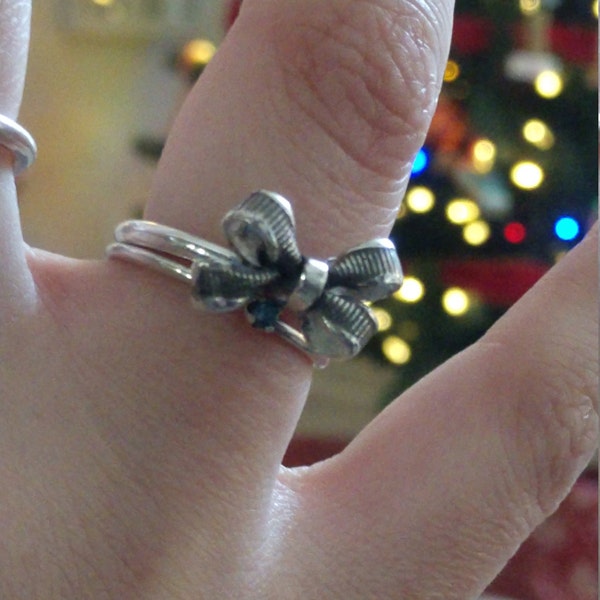 SKULL STACKING RING - Small and Cute Skull Stacking Ring, 12g Sterling ...
