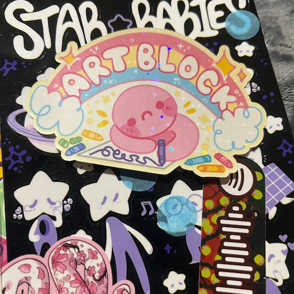 Sparkly Art Block Waterproof Stickers! - Etsy