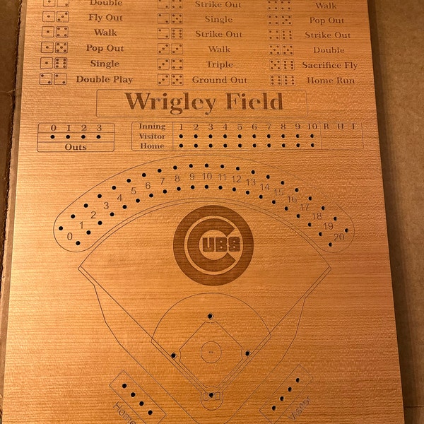 Baseball Board Game - Personalized, Maple, Custom, College, MLB, School ...
