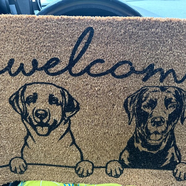 Personalized Dog and Cat Gift, Welcome Mat Cats and Dogs, Custom Dog ...