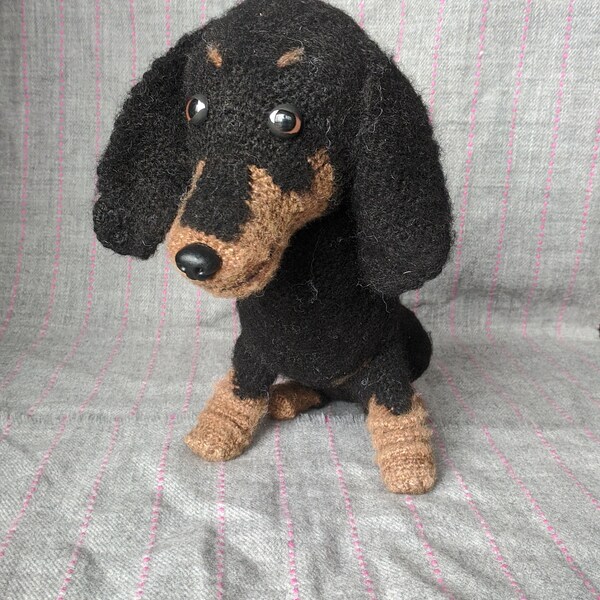 Patron crochet chien teckel (13 po/33 cm de haut) - Etsy France