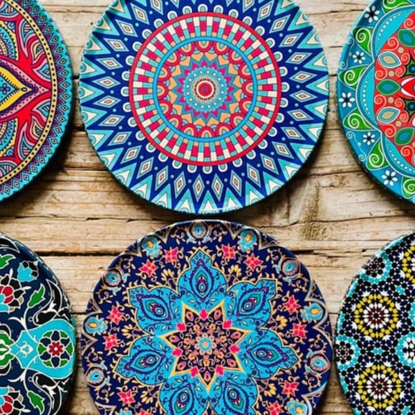 Placemats / Mediterranean Persian Pattern | Placemats Set of 2, 4, 6 ...