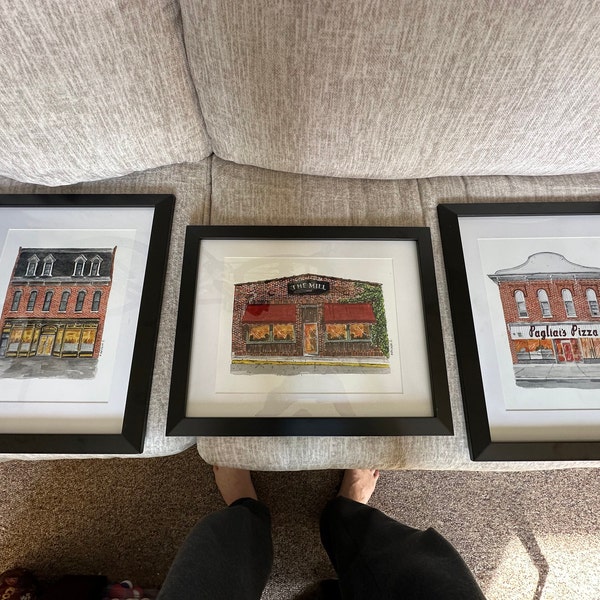 Ames Iowa Bar Watercolor Art Print AMES IA - Etsy