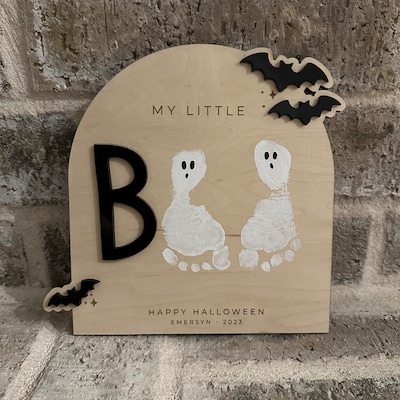 DIY Halloween Footprint Art Babys First Halloween Keepsake - Etsy UK