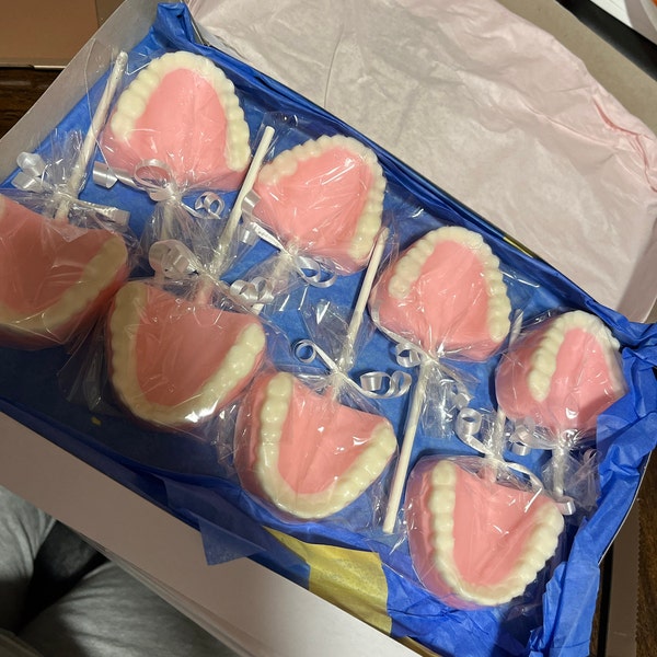 Chocolate Denture Lollipops - Etsy