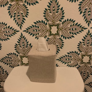 White Linen Ruffle Rectangle Tissue Box Cover | Etsy