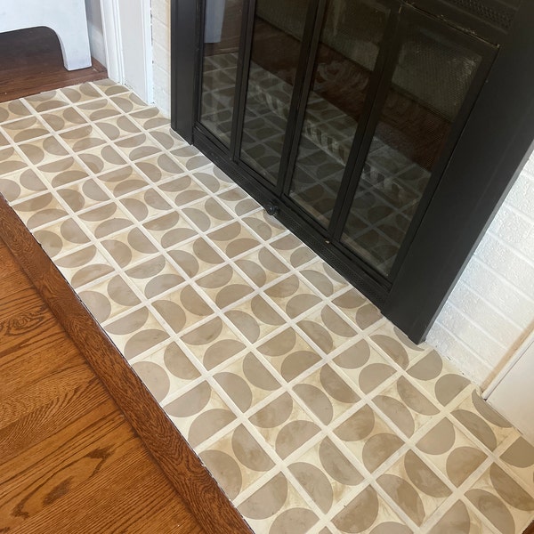 Crescent Tile Stencil for Patios, Floors, Tiles and Walls-geometric ...