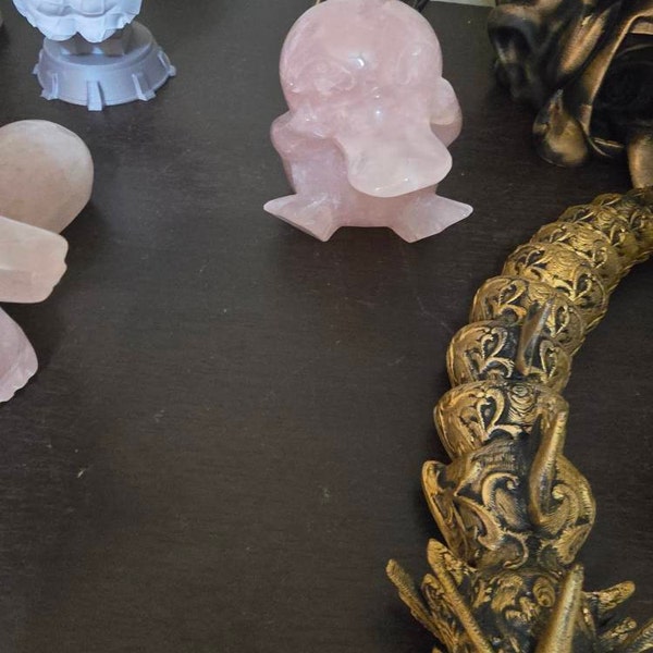 Spirited Away Chibi No Face in Bathhouse Pool - Rose Quartz Carving (0 ...