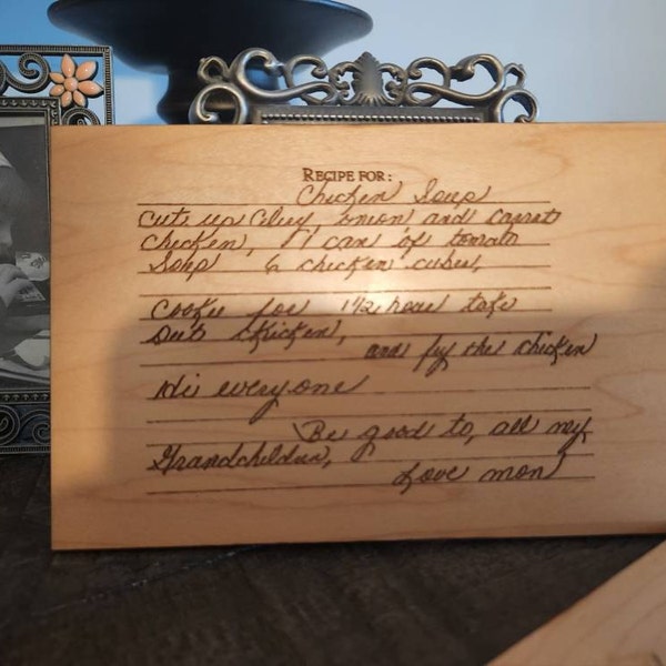 Recipe Cards, Handwritten Engraved Recipe, Custom Fridge Magnet ...