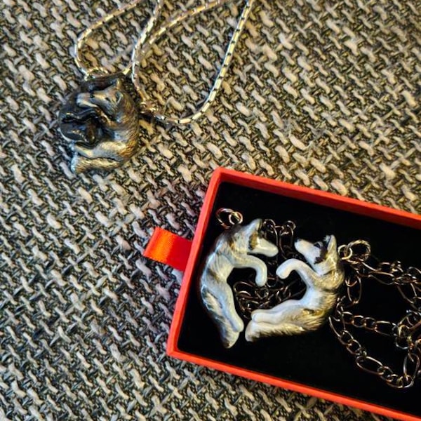 Striped Hyena Necklace With Custom Color Stone - Etsy