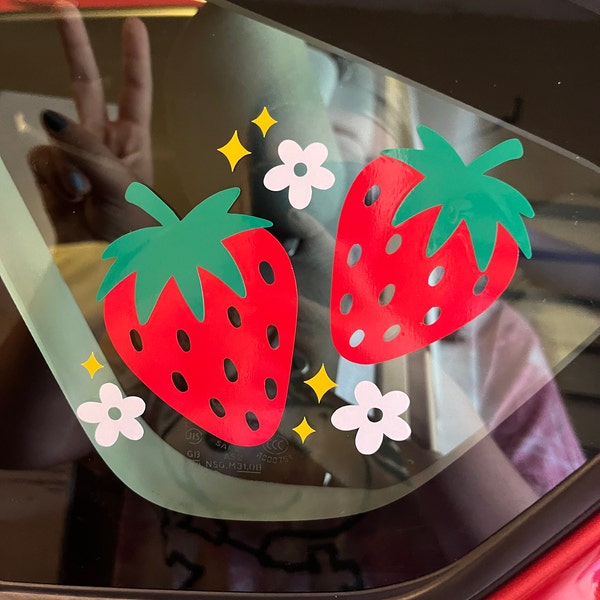 Strawberry Vinyl Decal | Strawberry Car Decal | Strawberry Daisy Decal ...
