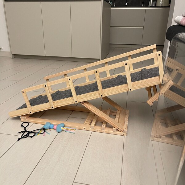 Pet Ramp With Foldable Rails | Extra Front Rail - Etsy