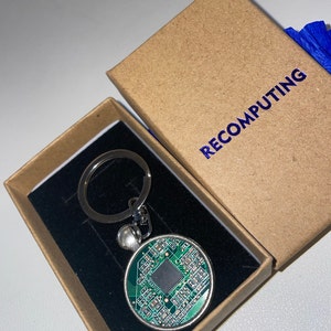 Circuit Board Keychain, Recycled Gift for Computer Nerd, Cool Geeky ...