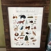 Woodland Alphabet Print in White, Alphabet Poster, Abc Print, Nursery ...