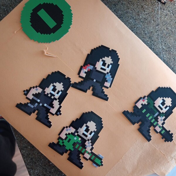 8-bit Pixel Art Stickers Horror Movie Villains Collection Vinyl Sticker ...