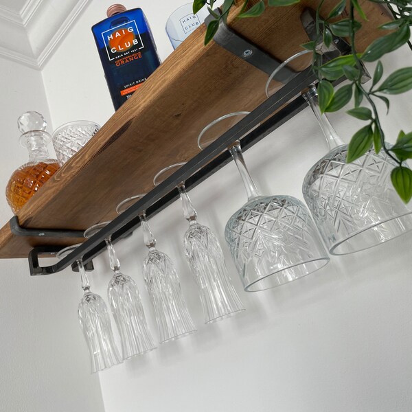 Complete Shelf & Wine Glass Rack Unit. Beer Bar - Etsy UK
